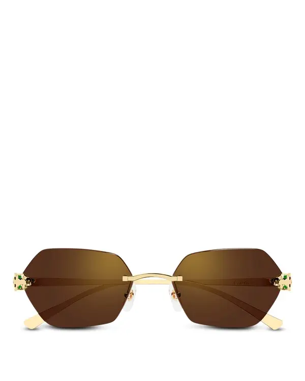 CARTIER Geometric Sunglasses, 55mm