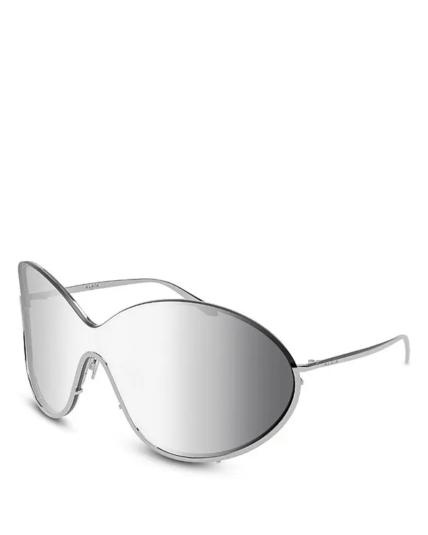 Alaïa 99mm Mask Sunglasses - Silver