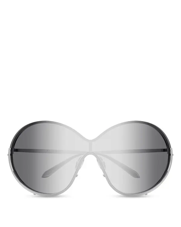 Alaïa 99mm Mask Sunglasses - Silver