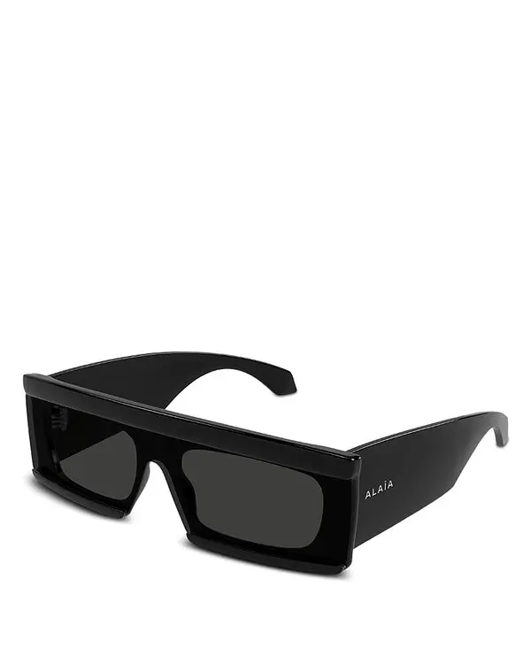 Alaïa 99mm Rectangular Sunglasses - Black