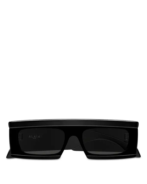Alaïa 99mm Rectangular Sunglasses - Black
