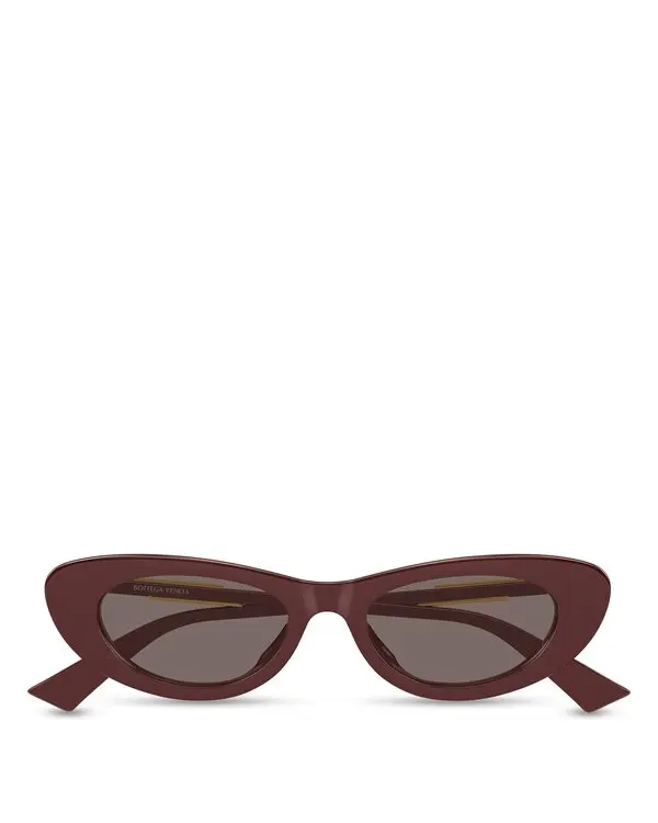 Bottega Veneta Cat Eye Sunglasses, 51mm - Burgandy