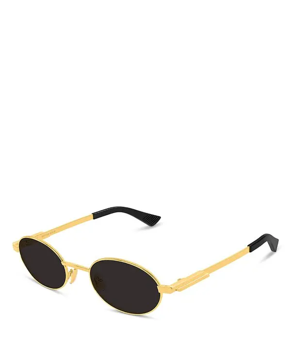 Bottega Veneta Oval Sunglasses, 52mm - Gold