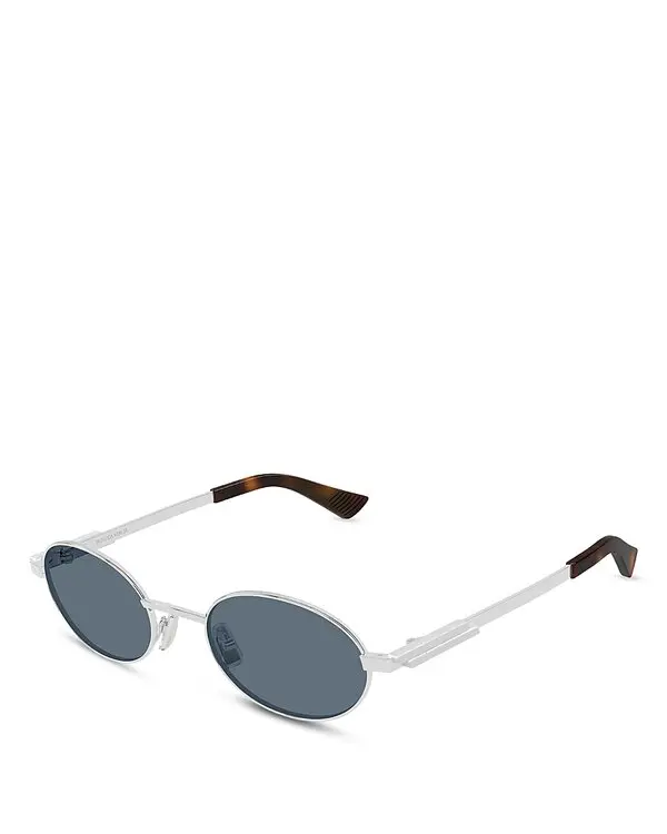 Bottega Veneta Oval Sunglasses, 52mm - Silver