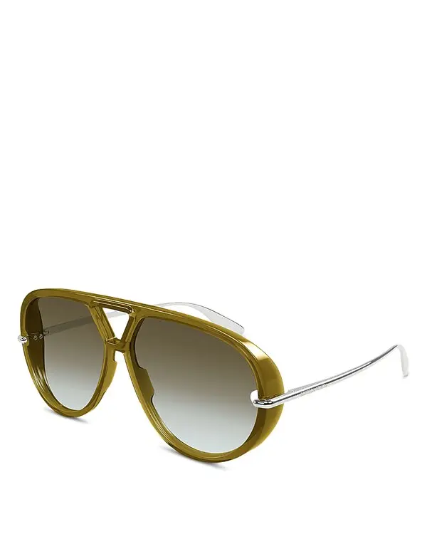 Bottega Veneta Pilot Sunglasses, 63mm - Brown