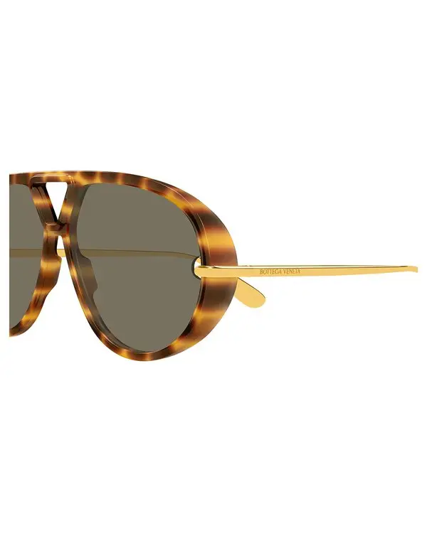 Bottega Veneta Pilot Sunglasses, 63mm - Havana