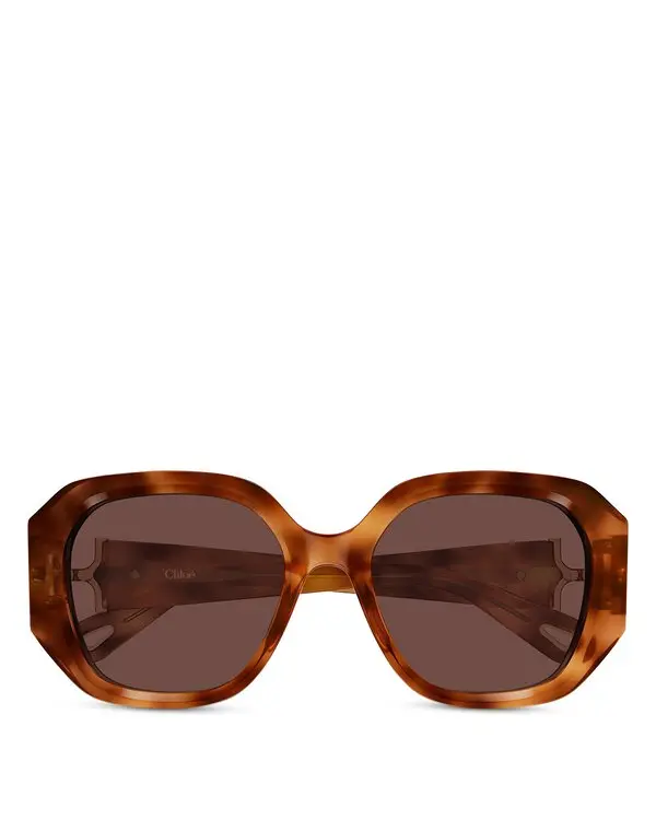 Chloé Rectangular Sunglasses, 56mm