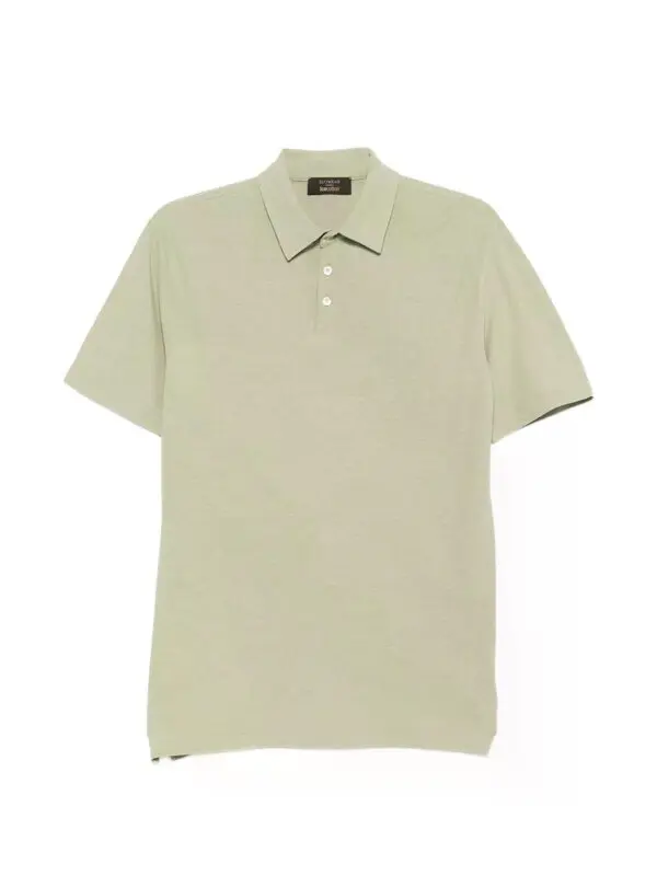 ZANONE Buttoned Polo Shirt - Green