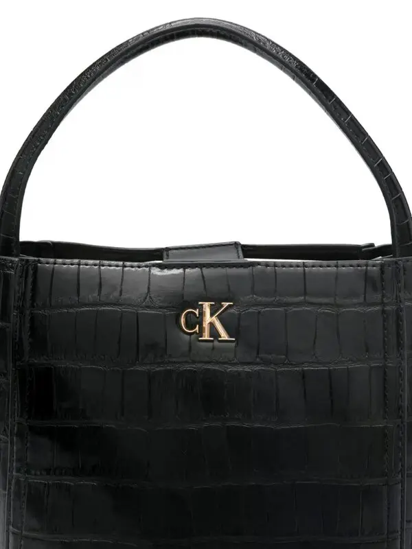 Calvin Klein Croc Bucket Strap Tote Bag