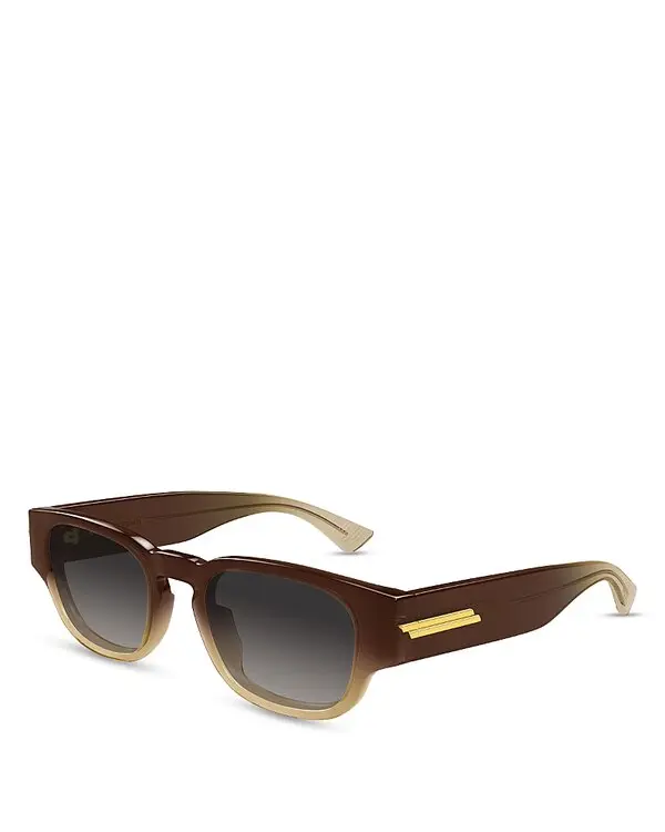 Bottega Veneta 51mm Round Sunglasses - Brown
