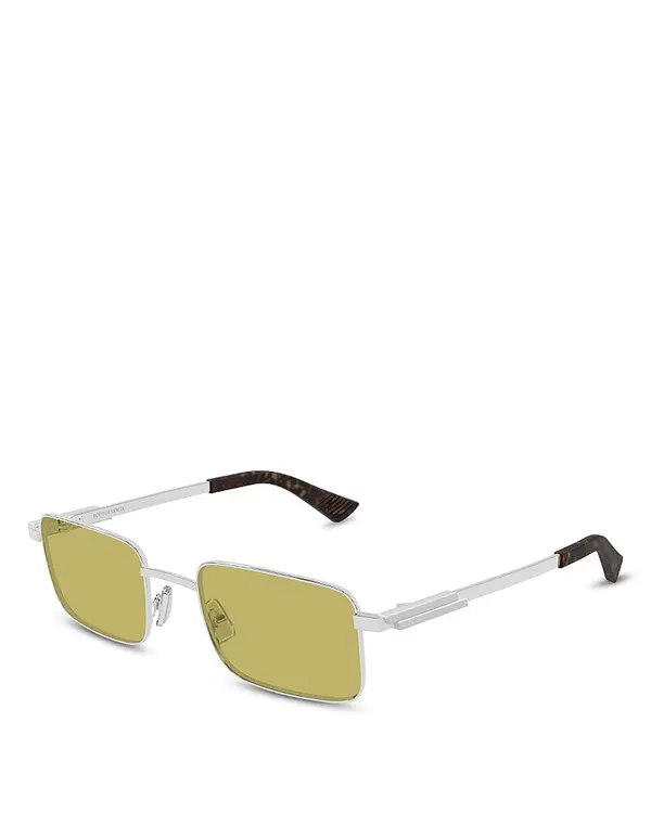 Bottega Veneta Squared Sunglasses, 53mm - Silver