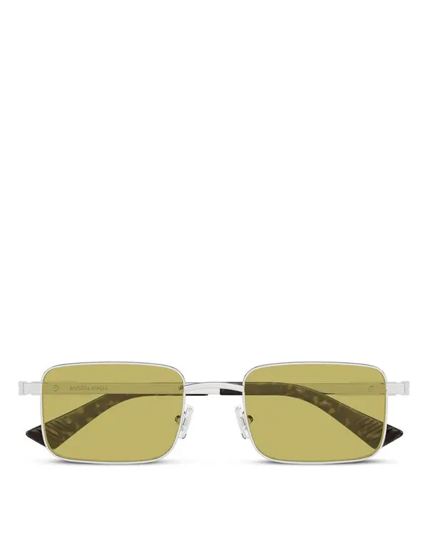 Bottega Veneta Squared Sunglasses, 53mm - Silver