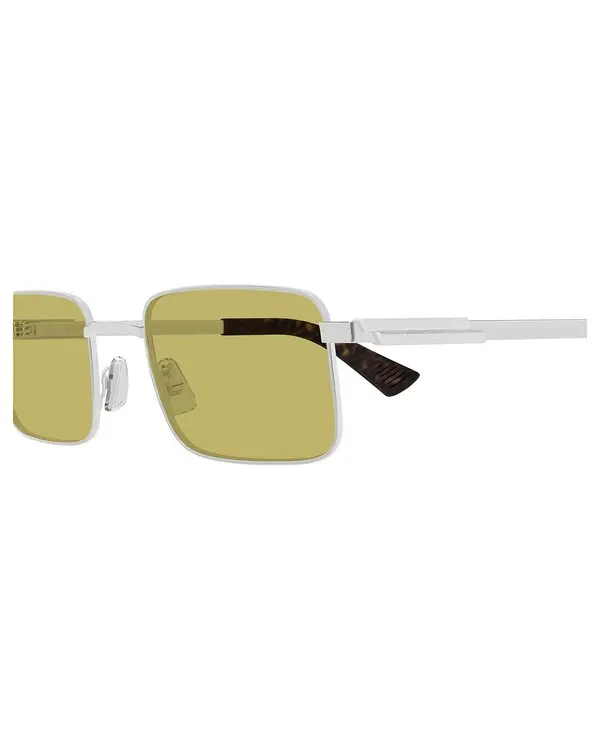 Bottega Veneta Squared Sunglasses, 53mm - Silver