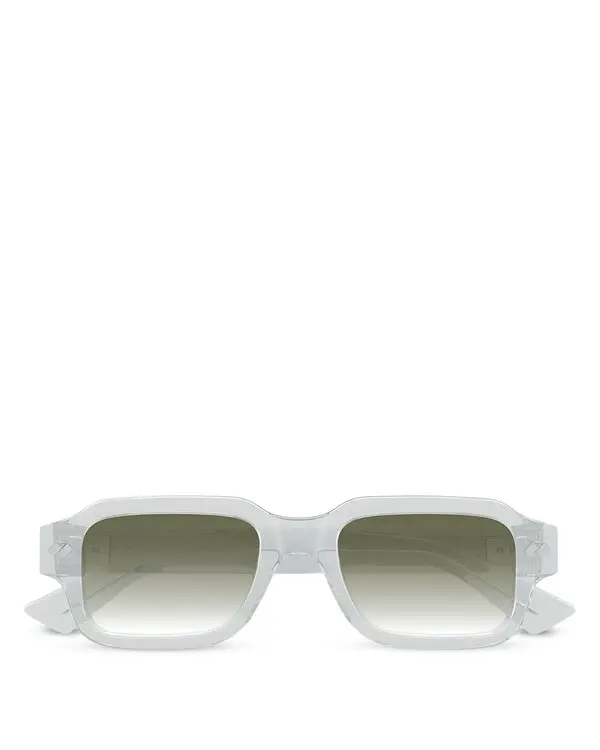 Bottega Veneta Rectangular Sunglasses, 51mm - Gray