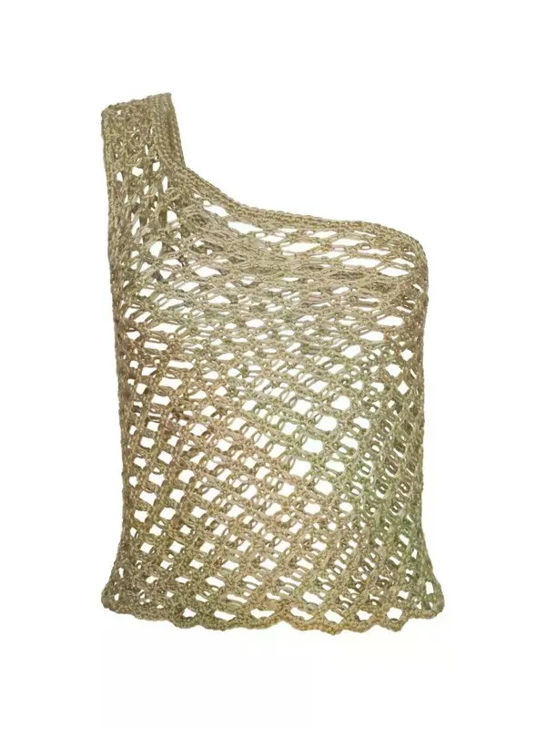 MAYSHA Meja One-shoulder Knitted Top - Green