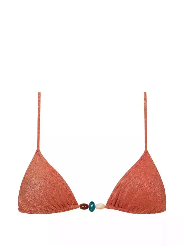 TROPIC OF C Equator Beaded Bikini Top - Orange
