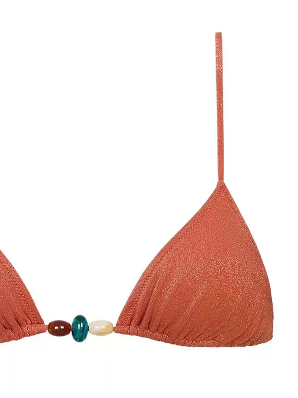 TROPIC OF C Equator Beaded Bikini Top - Orange
