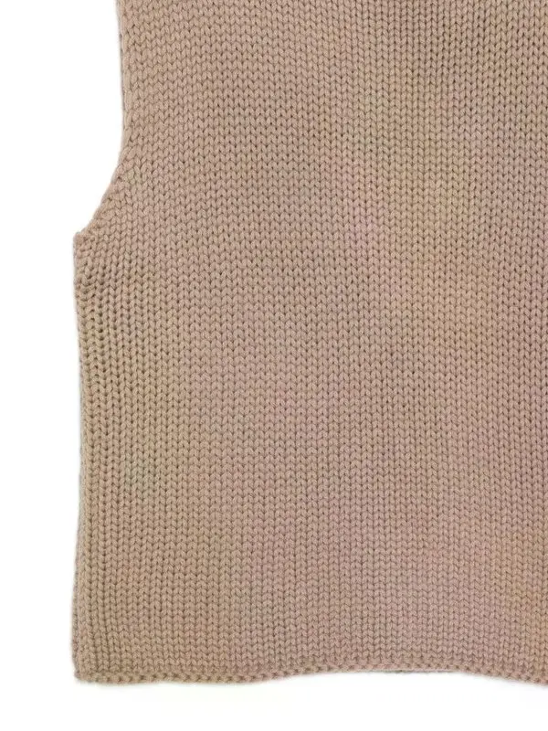 LISKA Round-neck Knit Vest - Neutrals