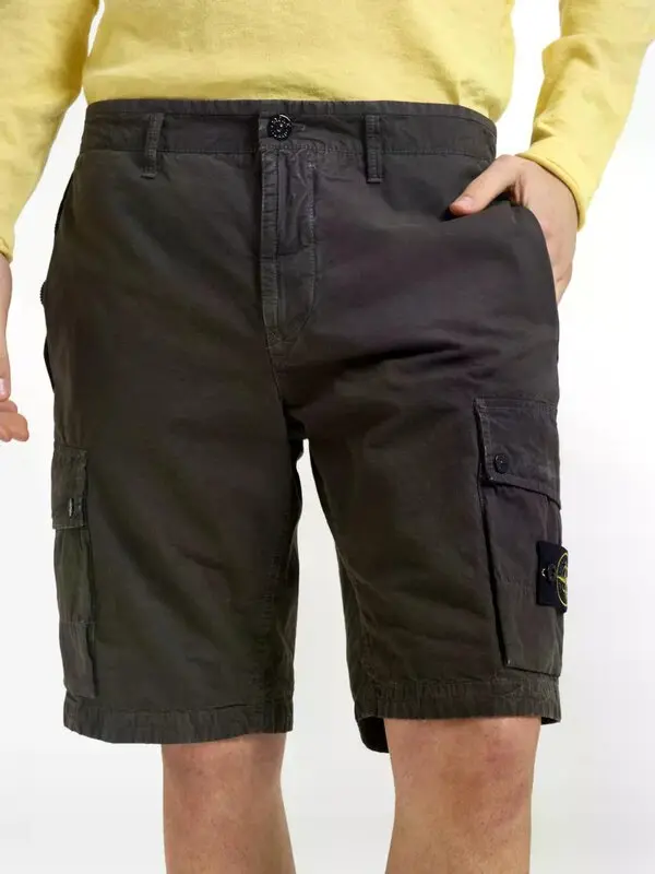 Stone Island Logo-patch Cargo Shorts - Grey