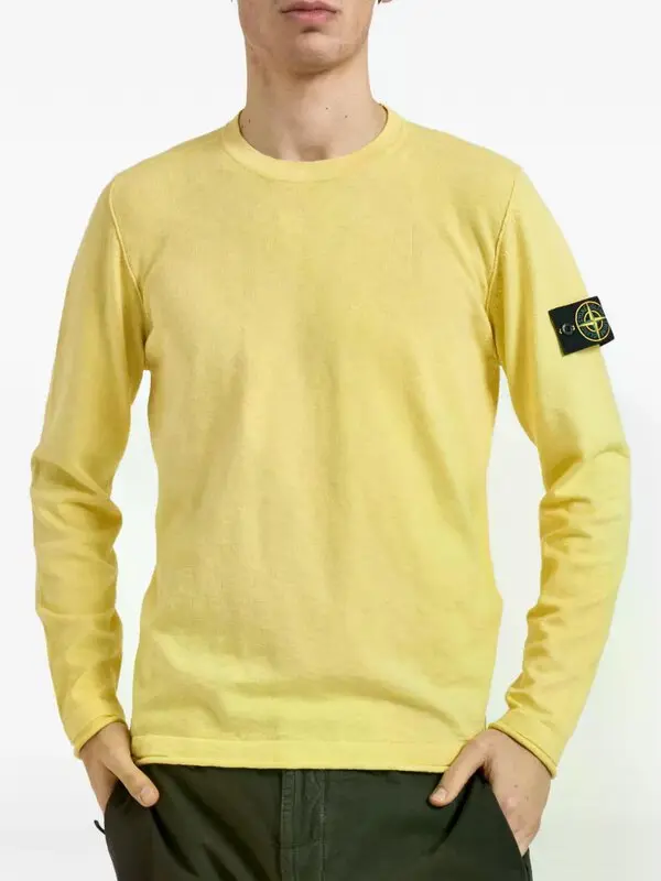 Stone Island Crew Neck Sweater - Yellow