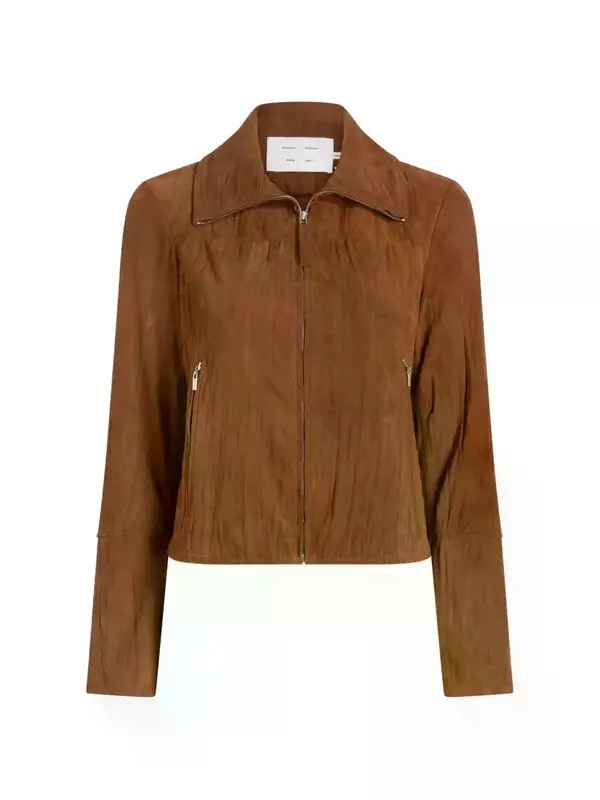 Proenza Schouler White Label Tarin Crinkled Zip Jacket - Brown