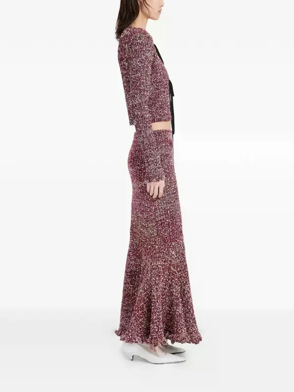 Proenza Schouler Colette Ruffled Tie Cardigan - Red