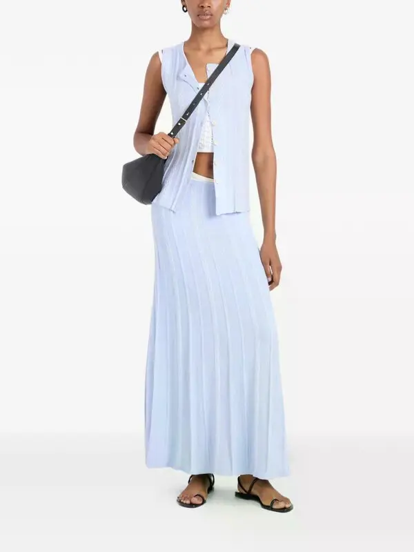 Proenza Schouler White Label Alyna Textured Knit Vest - Blue