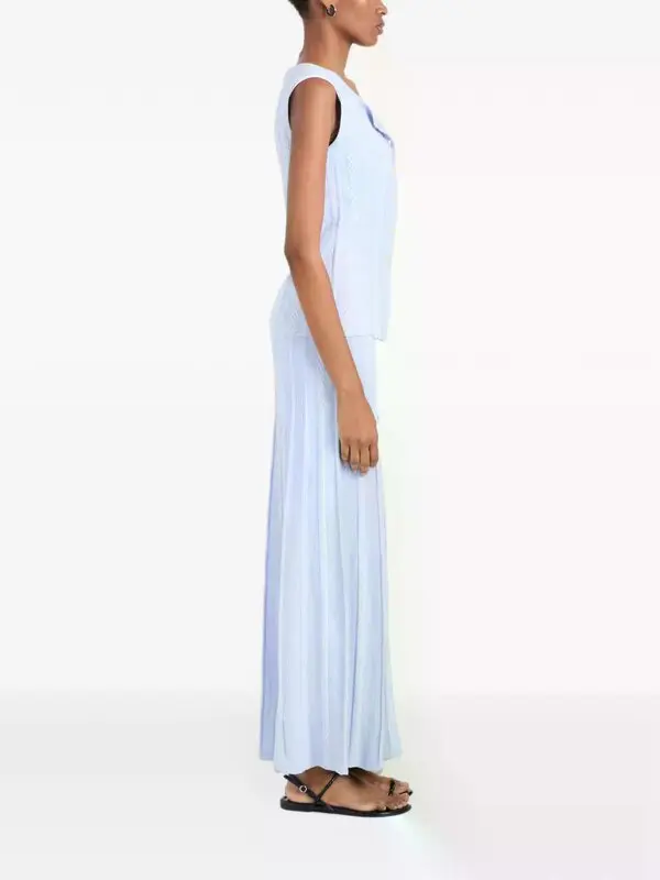Proenza Schouler White Label Alyna Textured Knit Vest - Blue