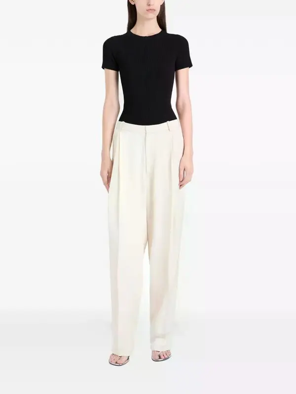 Proenza Schouler Ribbed Knit T-shirt - Black