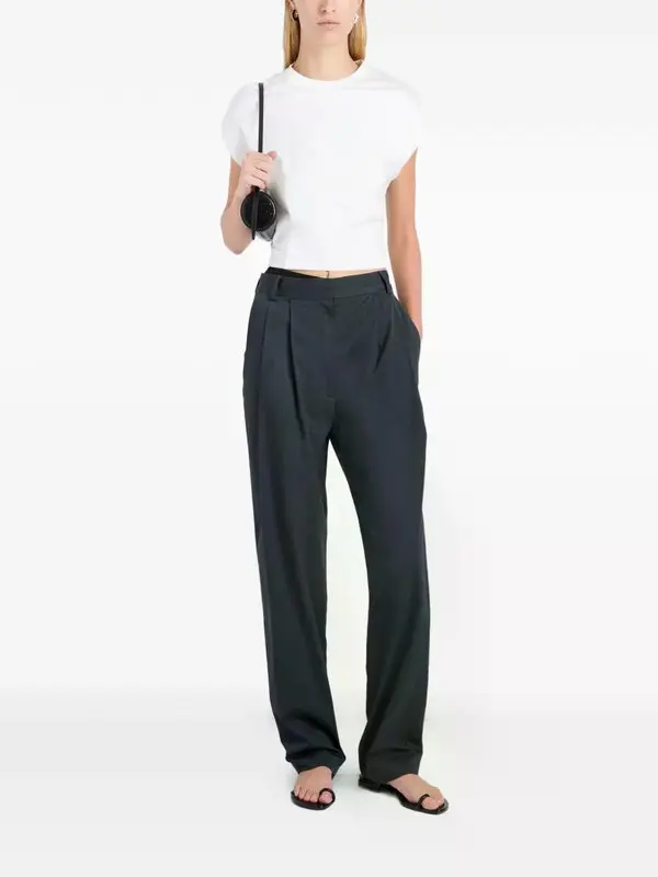 Proenza Schouler White Label Taya Pleated Trousers - Black