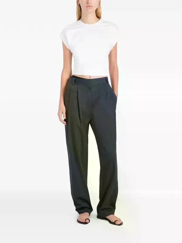 Proenza Schouler White Label Taya Pleated Trousers - Black