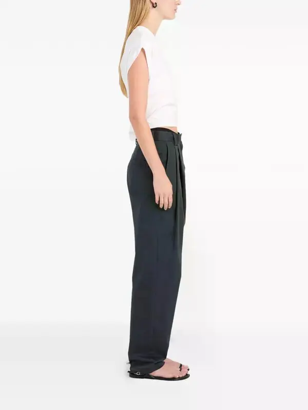 Proenza Schouler White Label Taya Pleated Trousers - Black