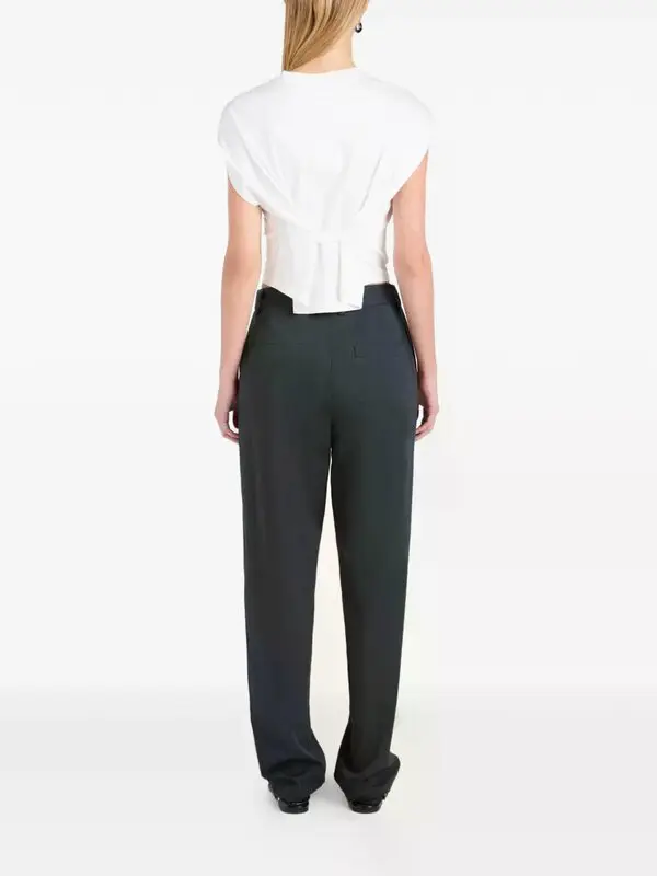 Proenza Schouler White Label Taya Pleated Trousers - Black