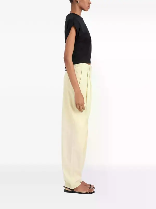 Proenza Schouler White Label Taya Pleated Trousers - Yellow