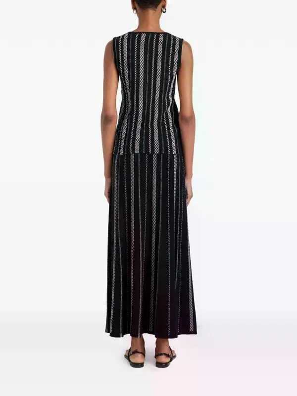 Proenza Schouler White Label Alyna Textured Knit Vest - Black