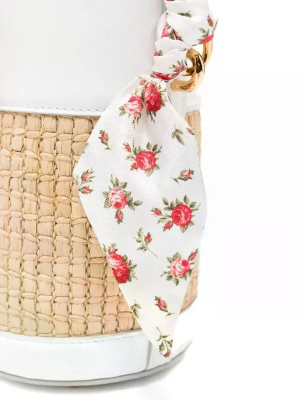 Dolce & Gabbana Capri Floral-print Bucket Bag - Neutrals