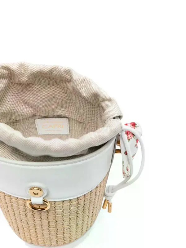 Dolce & Gabbana Capri Floral-print Bucket Bag - Neutrals