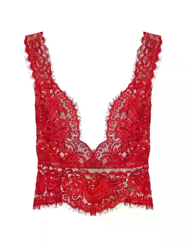 Dsquared2 Embroidered Crop Top - Red