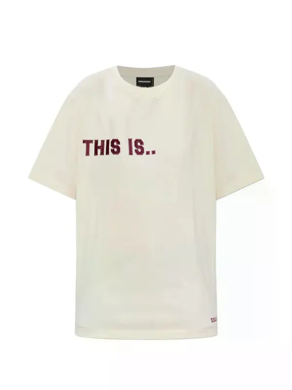 Dsquared2 Embroidered T-shirt - Neutrals
