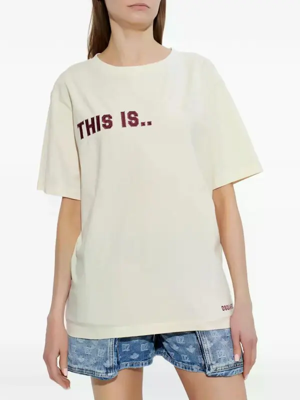 Dsquared2 Embroidered T-shirt - Neutrals