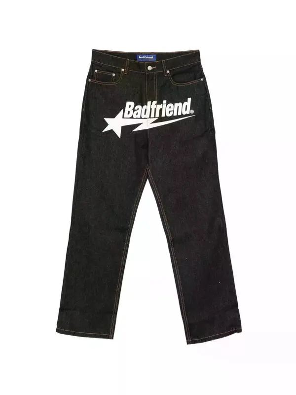 BADFRIEND Logo-graphic Denim Jeans