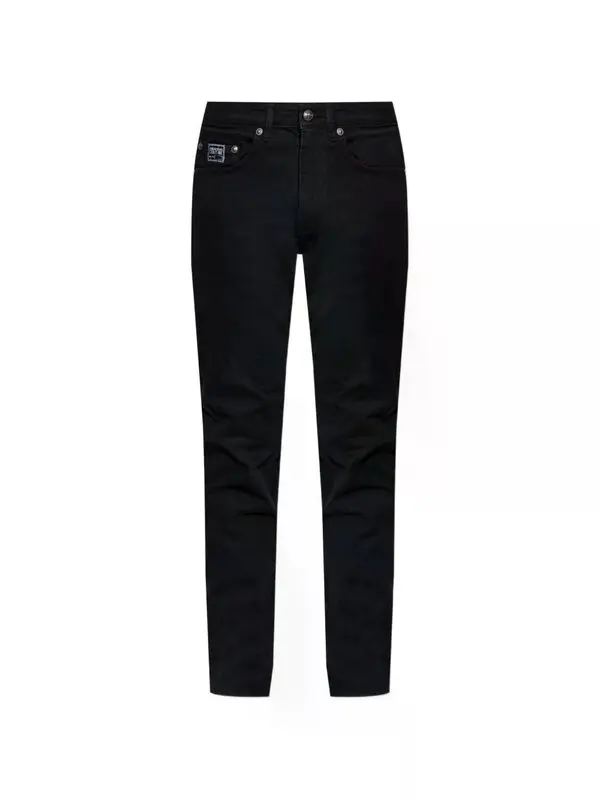 Versace Logo Patch Jeans - Black