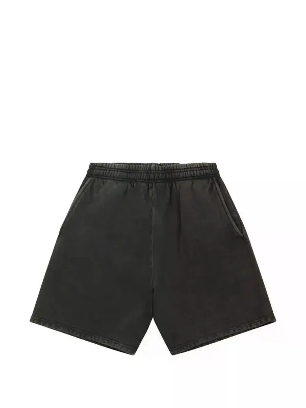 ENTIRE STUDIOS Elastic-waistband Cotton Track Shorts - Black