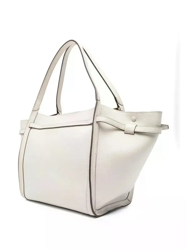 TOD'S Leather Buckle Tote - White