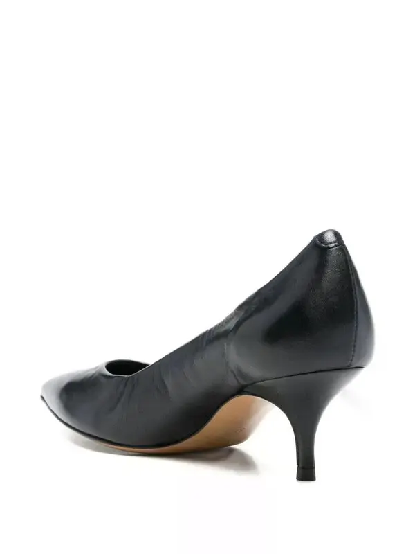 GUGLIELMO ROTTA Leather Pointed Pumps - Blue