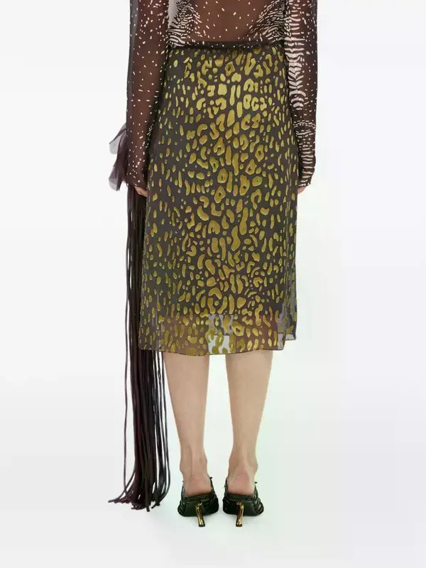 FERRAGAMO Skirt With Floral Detail - Brown