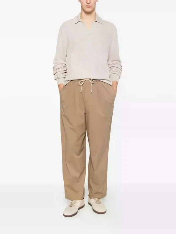 Tagliatore Long-sleeves Polo Shirt - Neutrals