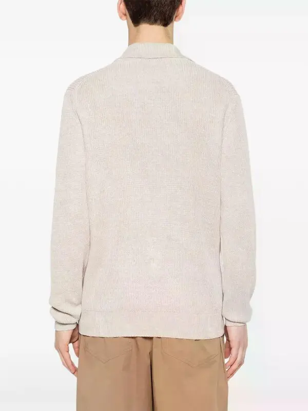 Tagliatore Long-sleeves Polo Shirt - Neutrals