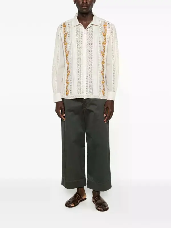 BAZISZT Sefservy Lace Shirt - Neutrals