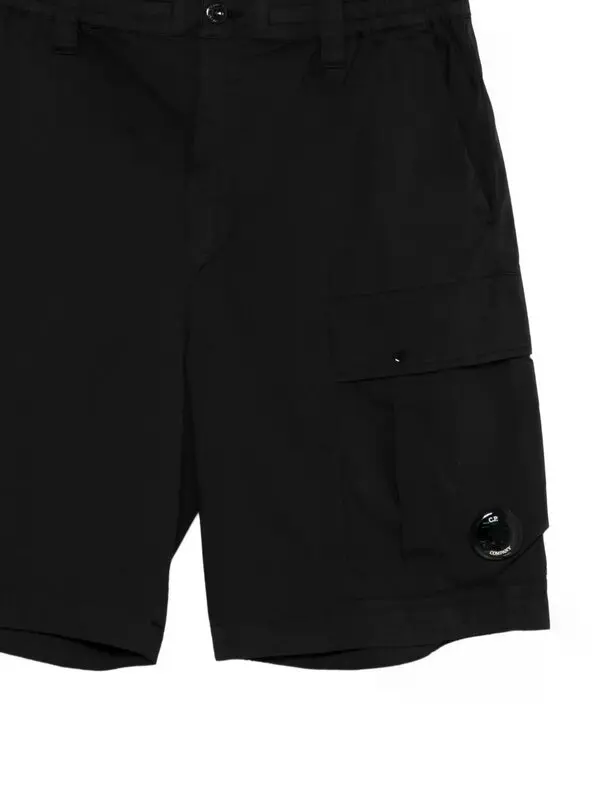 C.P. COMPANY Fili Stretch Loose Lens Cargo Shorts - Black